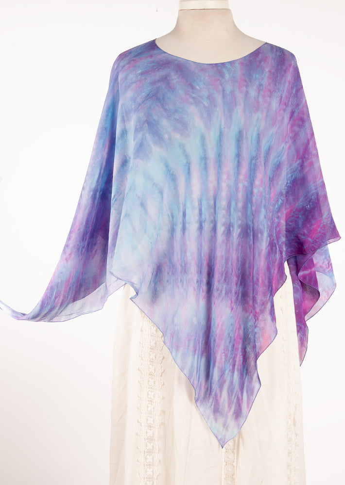 Silk Poncho Rose Violet – Manifest Color